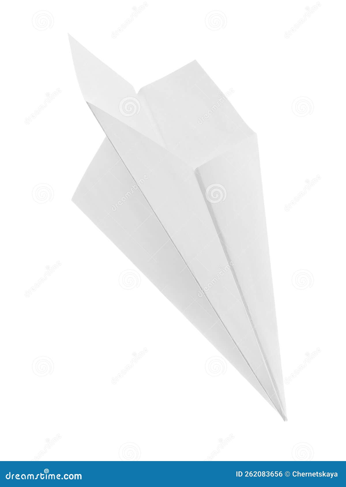 One Handmade Paper Plane Isolated on White Stock Photo - Image of game ...