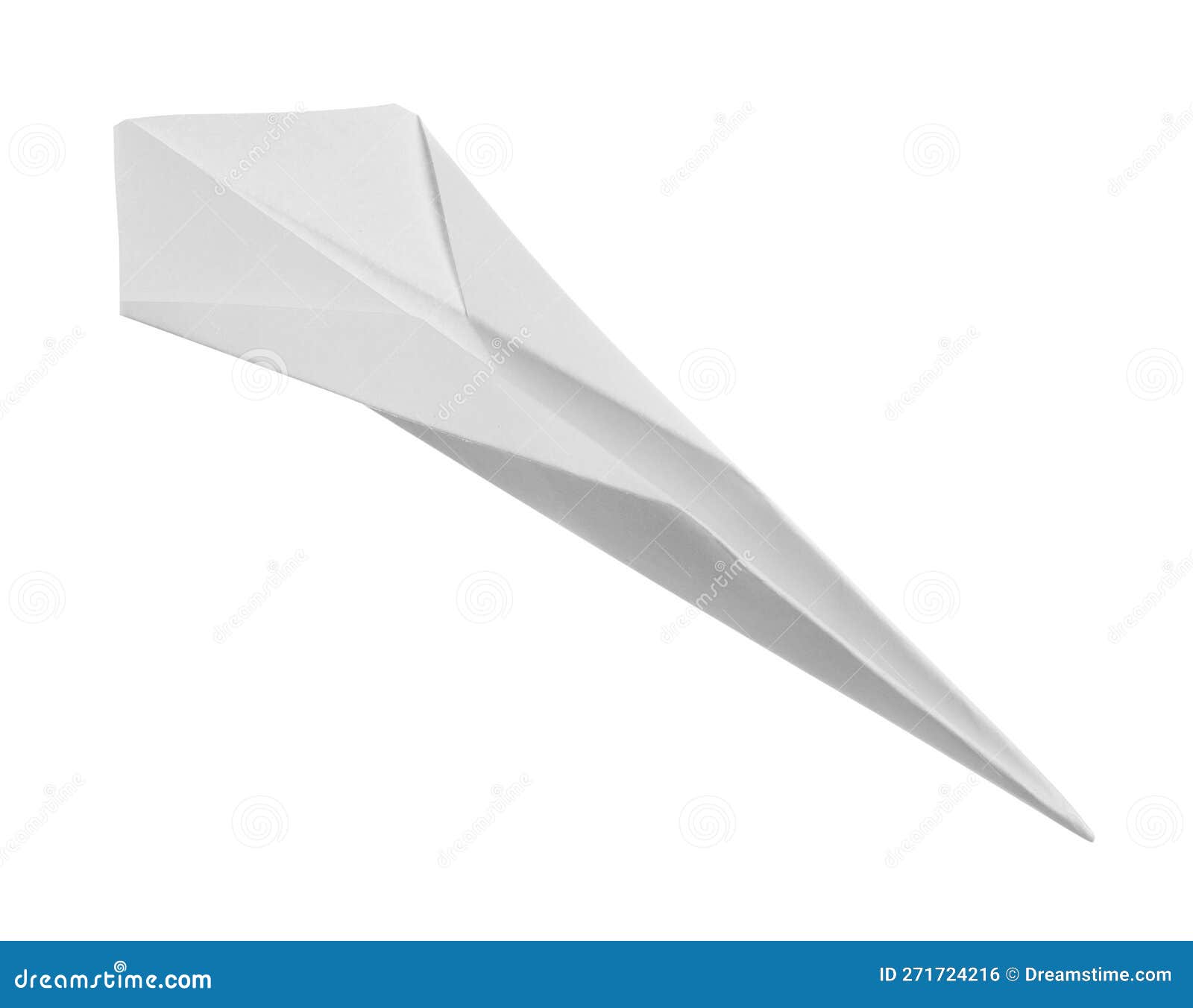 One Handmade Paper Plane Isolated on White Stock Photo - Image of color ...