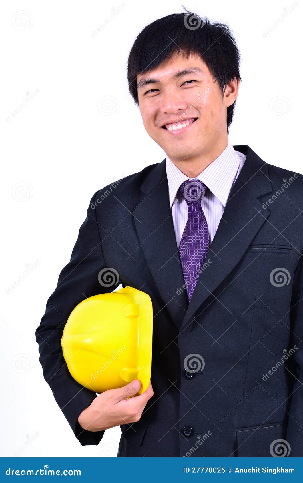 One Handsome Engineer Smiling Suits Stock Image - Image of career ...