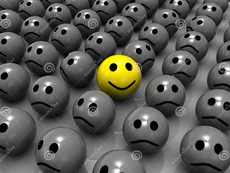 One happy face stock illustration. Illustration of expression - 7849371