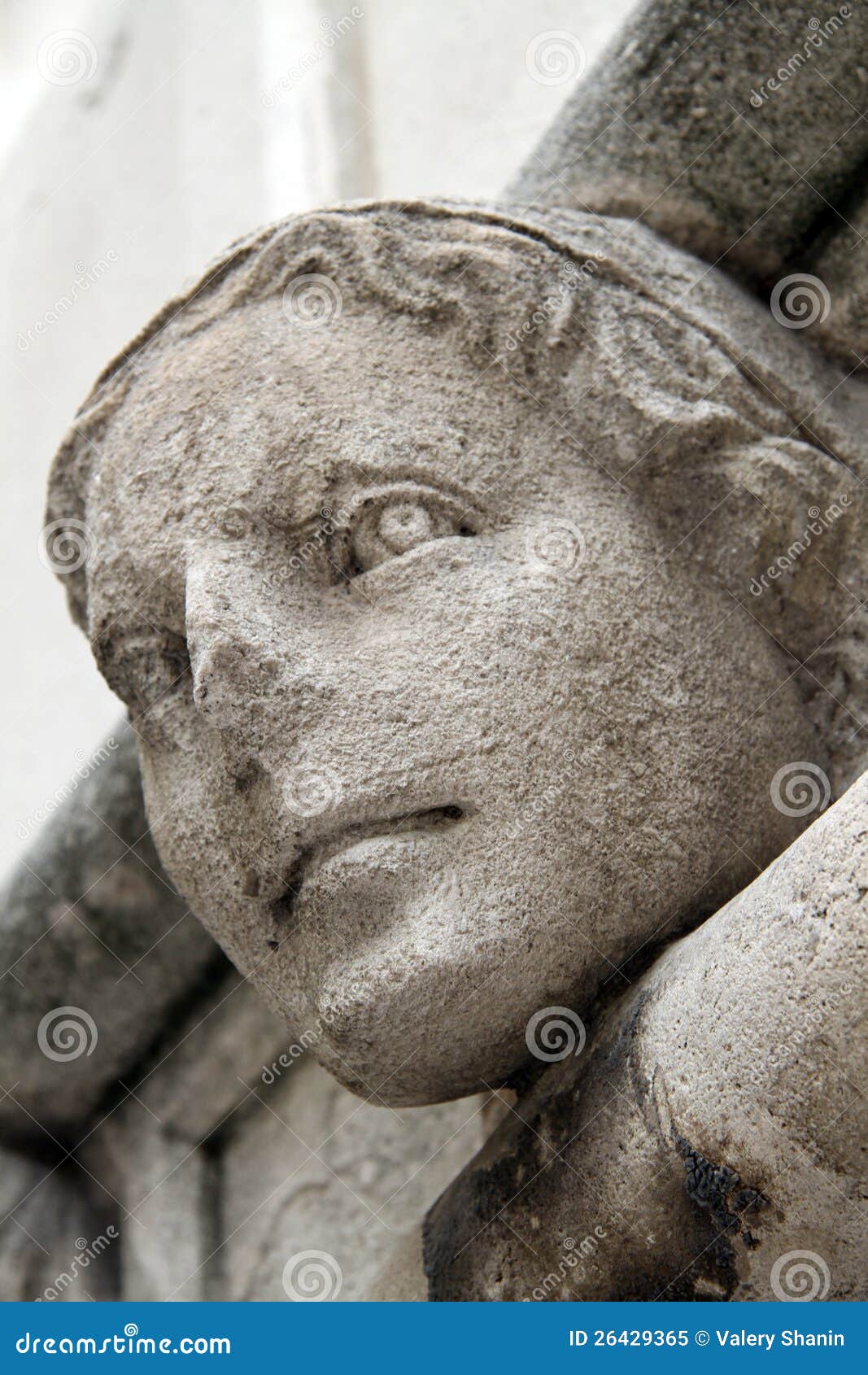 One head stock image. Image of wall, face, sculpture - 26429365
