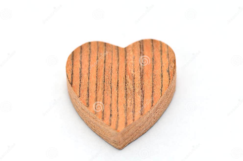 One heart-shaped timber stock photo. Image of wooden - 28030124