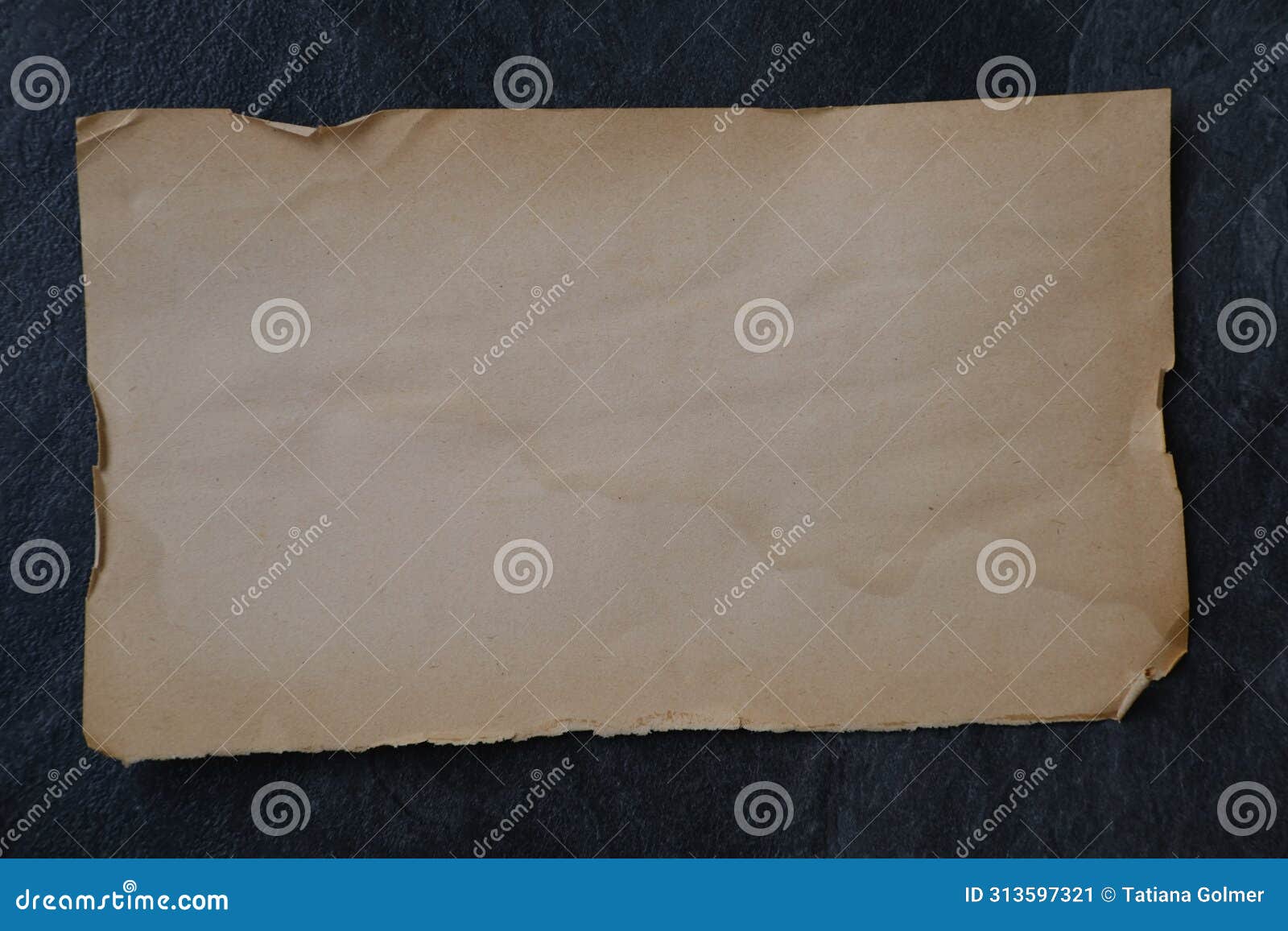 One Horizontal Textural Sheet of Paper, Stack of Sheets Old Retro Paper ...