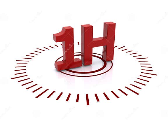 One Hour stock illustration. Illustration of deadline - 21455185