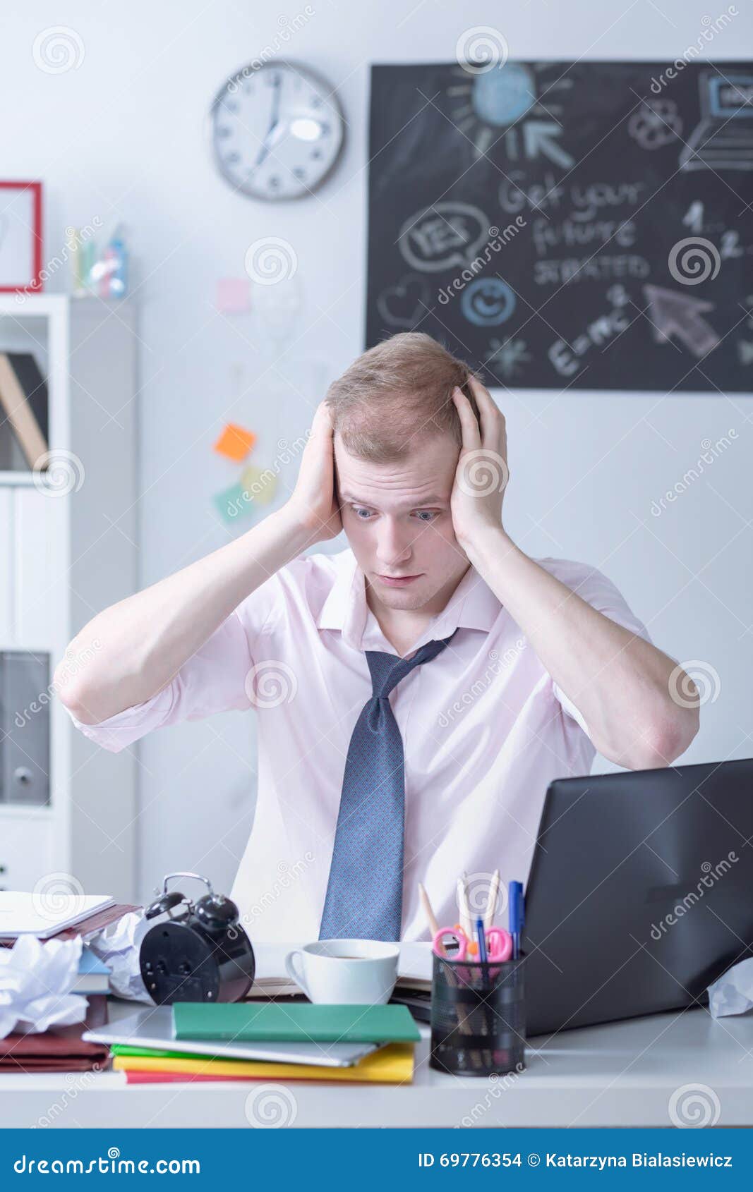 Only one hour left? stock photo. Image of mess, room - 69776354