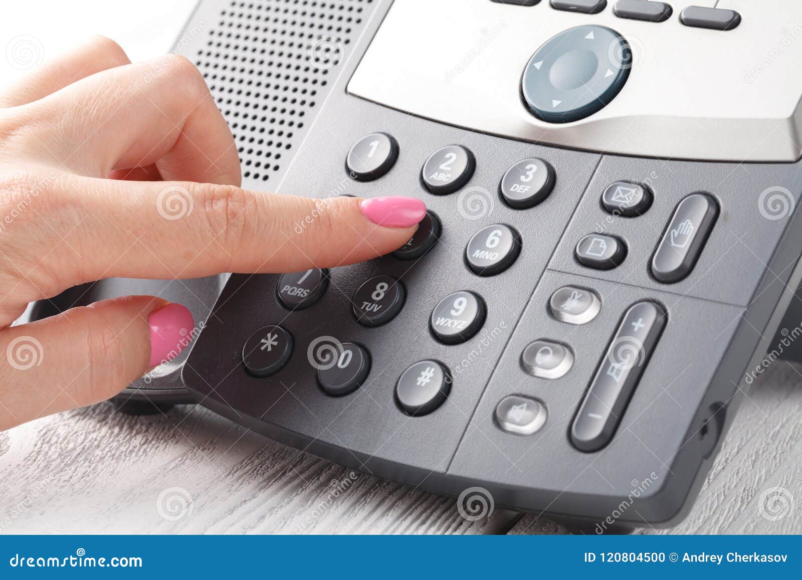 One Human Hand Pressing Key on Phone Stock Photo - Image of blue ...