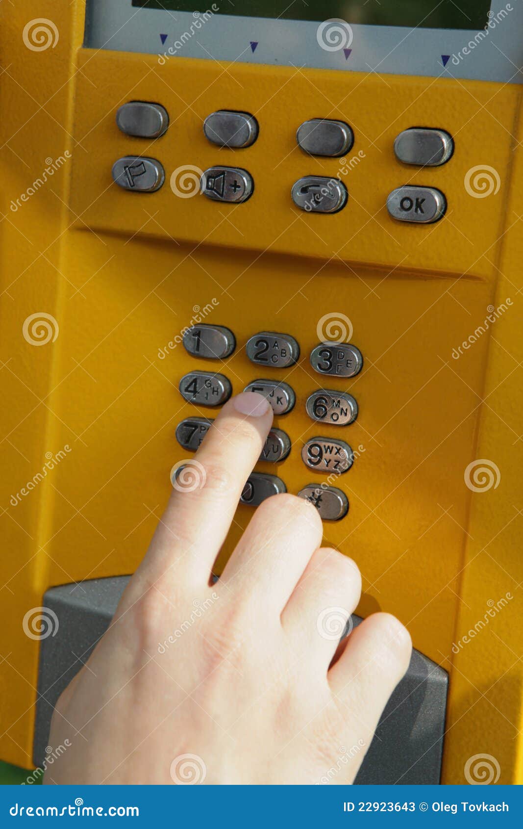 One Human Hand Pressing Key on Phone Stock Image - Image of objects ...