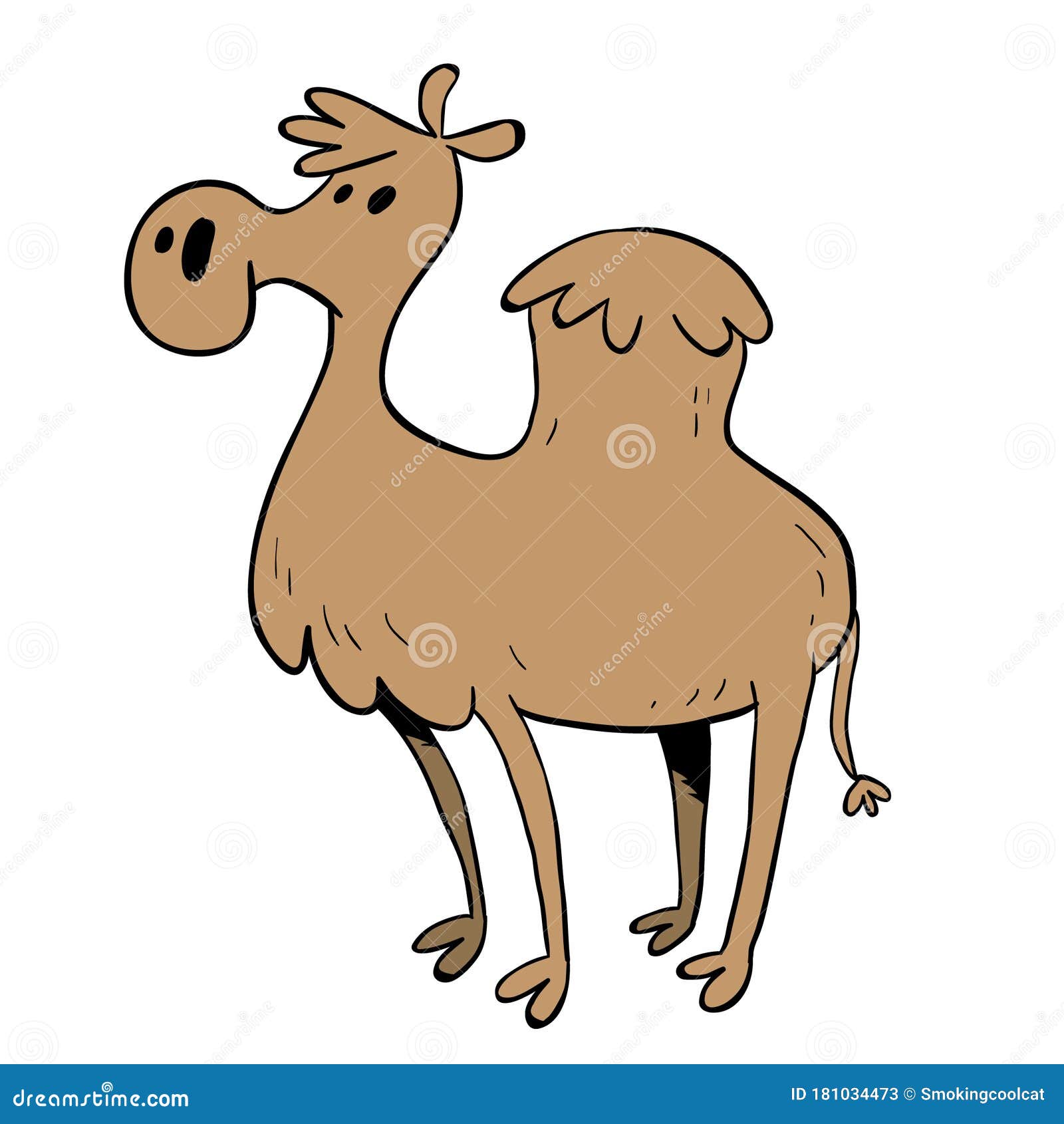One hunchback camel stock vector. Illustration of camel - 181034473
