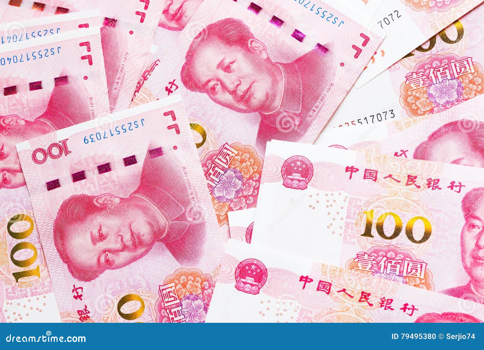One Hundred China Bank Note Background. Stock Photo - Image of paper ...
