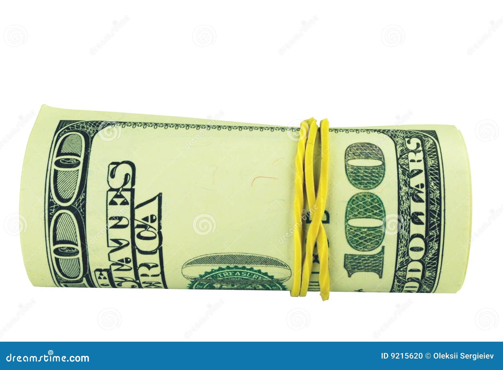 One Hundred Dollar Bill Roll Stock Photo - Image of accounting ...