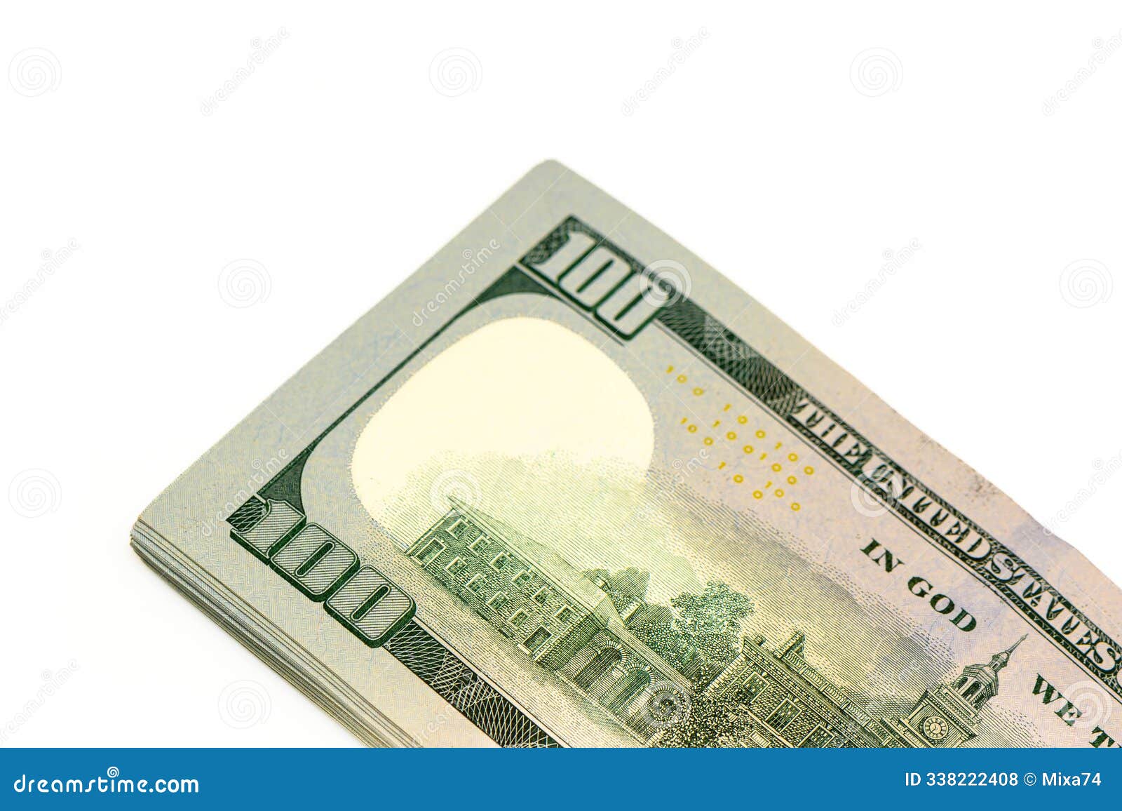 Stack of 100 Dollar Bills stock photo. Image of object - 338222408