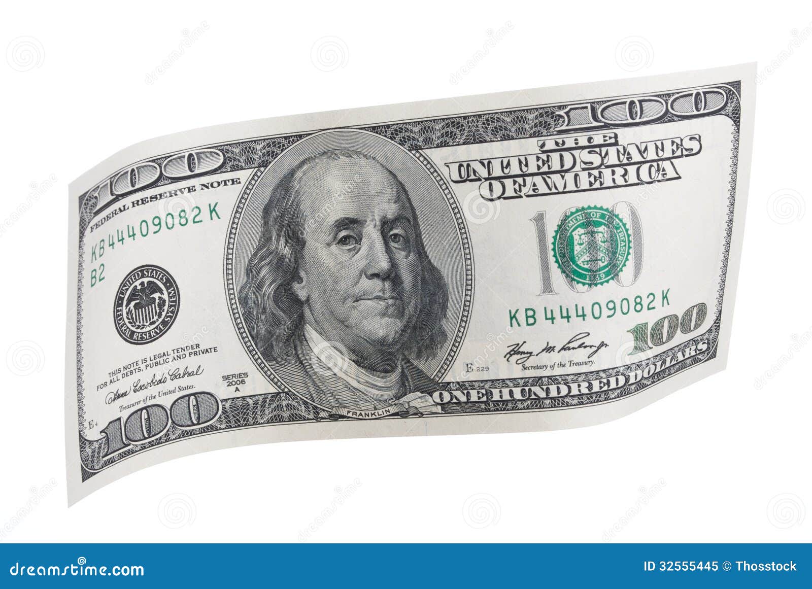 One Hundred Dollar Note stock image. Image of paper, macro - 32555445