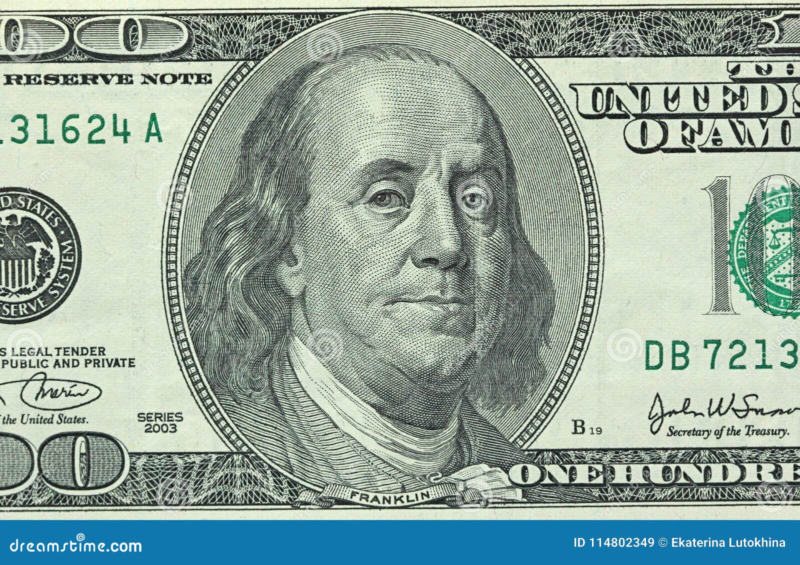 Money Photo. One Hundred Dollars with One Note Stock Image - Image of ...