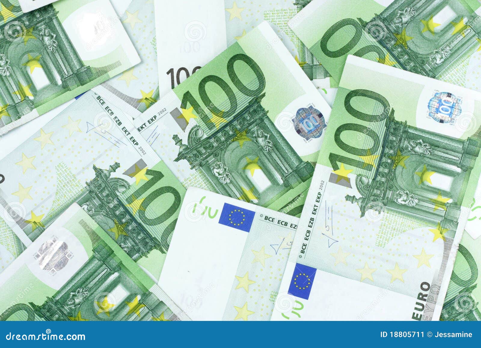 One hundred Euro banknotes stock image. Image of horizontal - 18805711