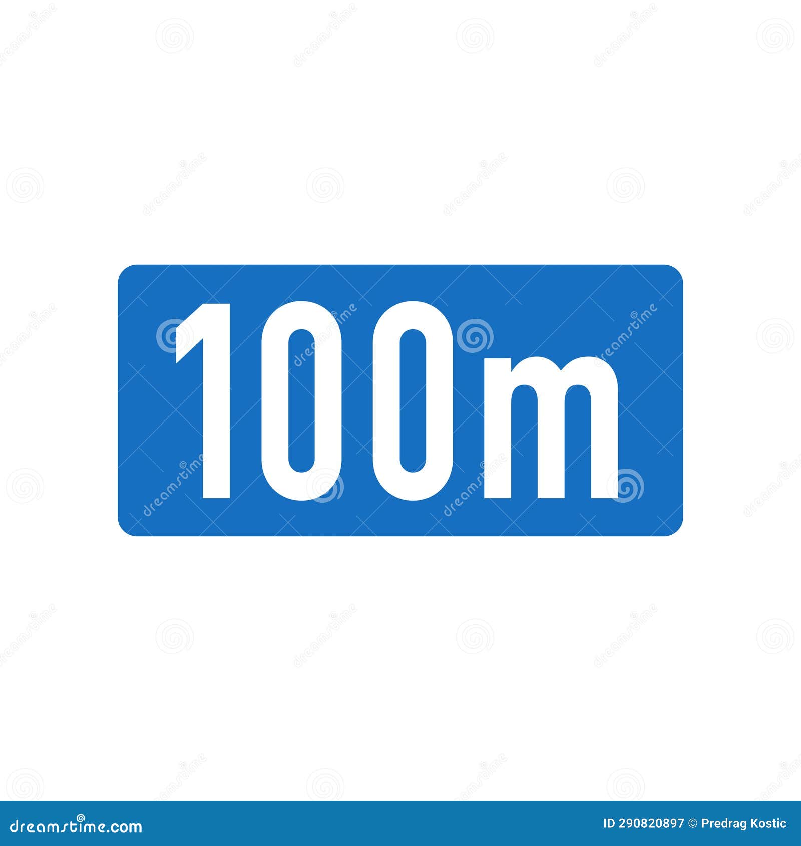 One hundred meter stock image. Image of presentation - 290820897