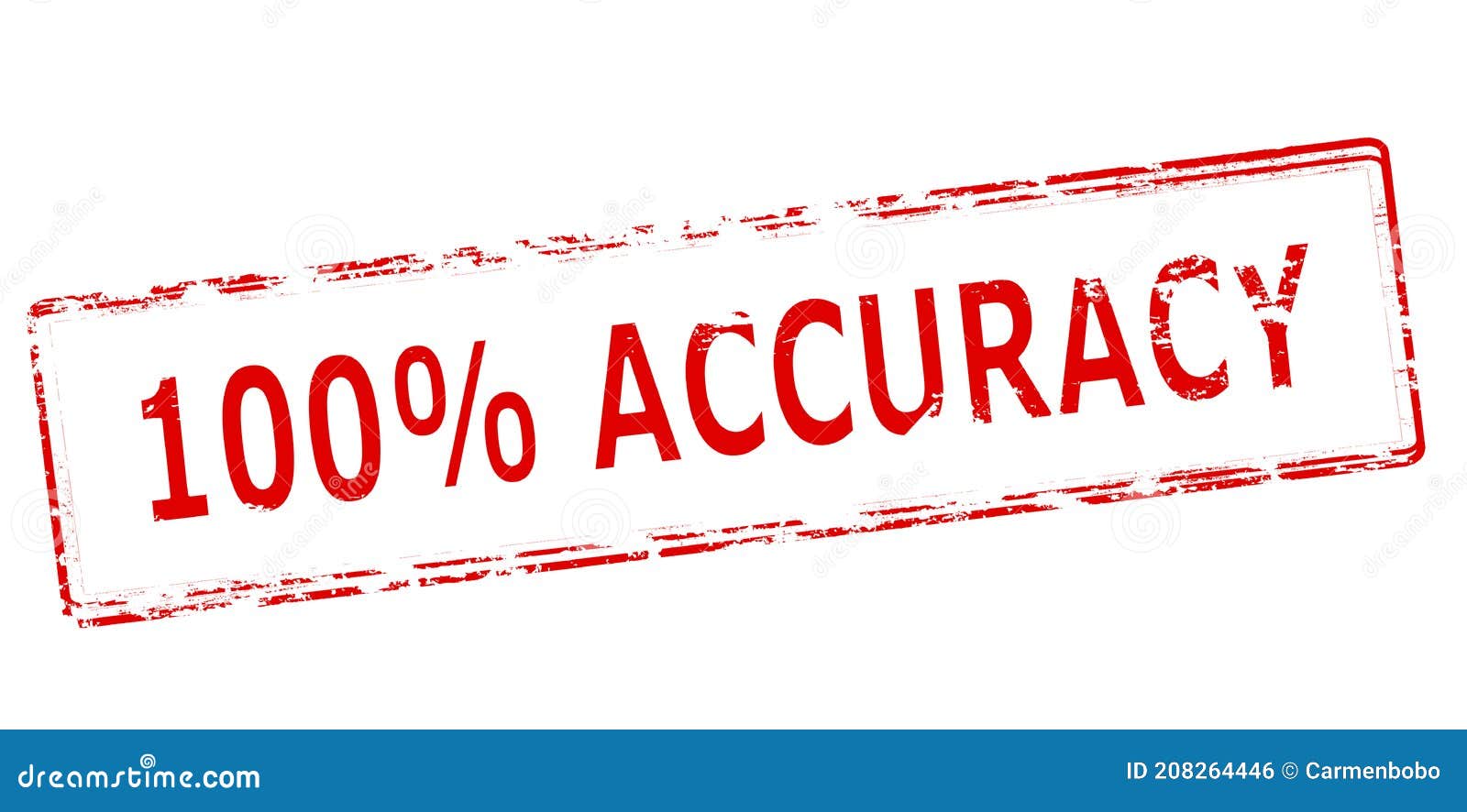 Stamp with Text One Hundred Percent Accuracy Stock Illustration ...