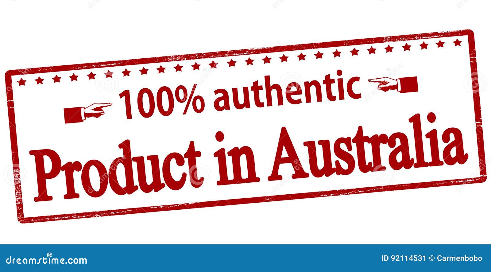 One Hundred Percent Authentic Product in Australia Stock Illustration ...