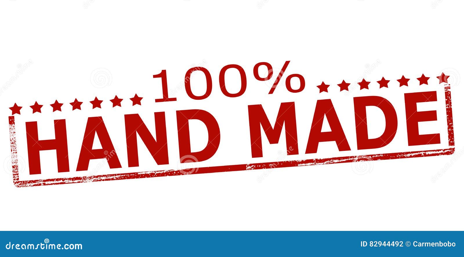 One Hundred Percent Hand Made Stock Illustration - Illustration of ...