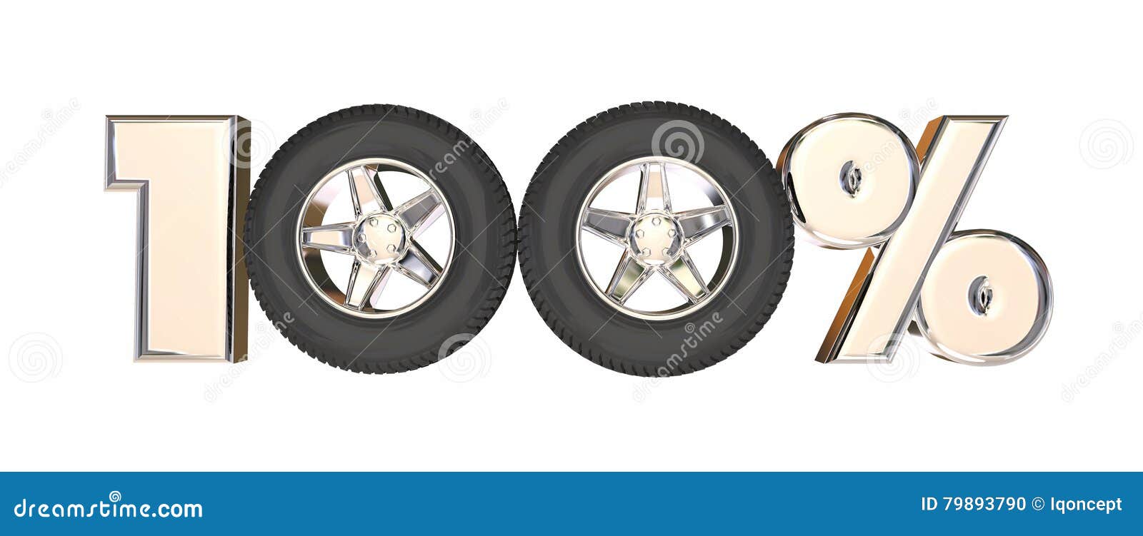 100 One Hundred Percent Number Car Wheels Stock Illustration ...