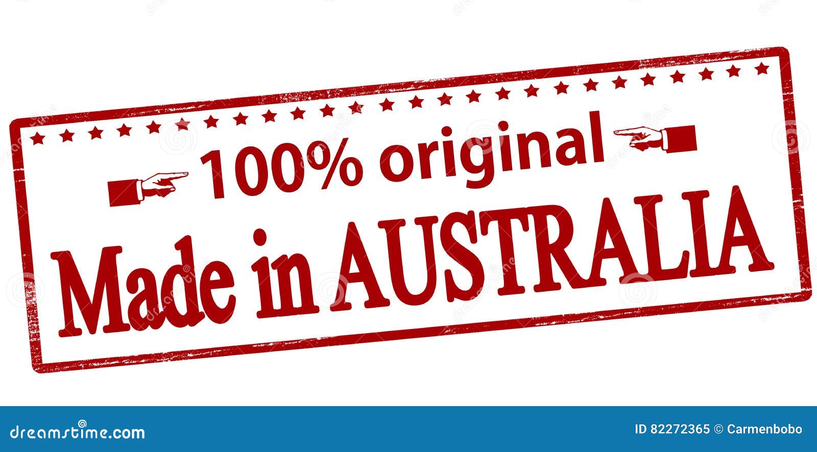 One Hundred Percent Original Made in Australia Stock Illustration ...