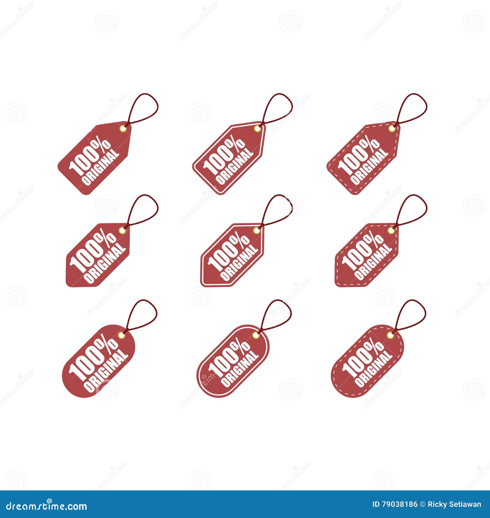 One Hundred Percent Original Tag Labels Stock Illustration ...