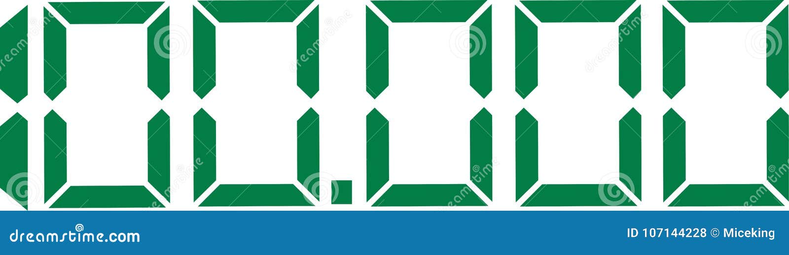 One Hundred Thousand Digital Number 100.000 Stock Vector - Illustration ...