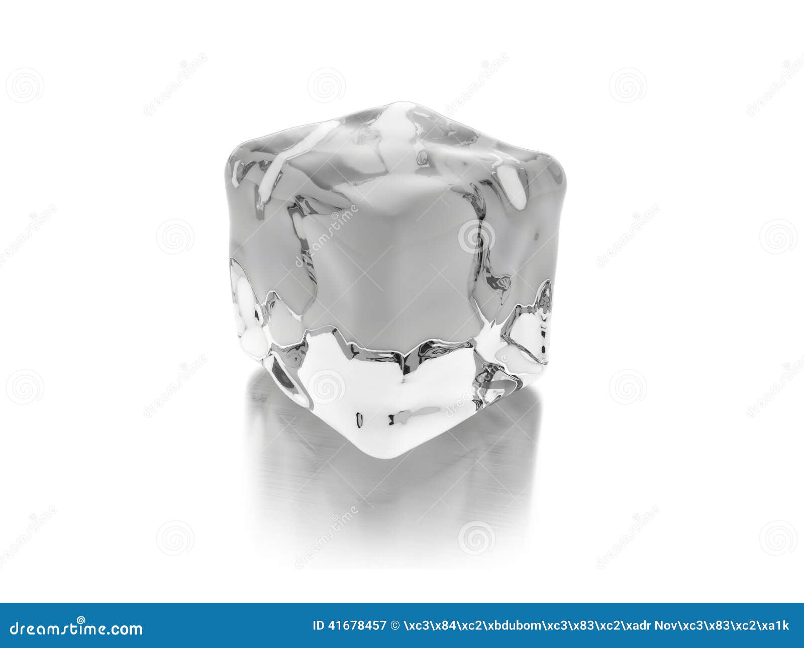 One Ice Cube Rendered Isolated Stock Image - Image of refrigeration ...