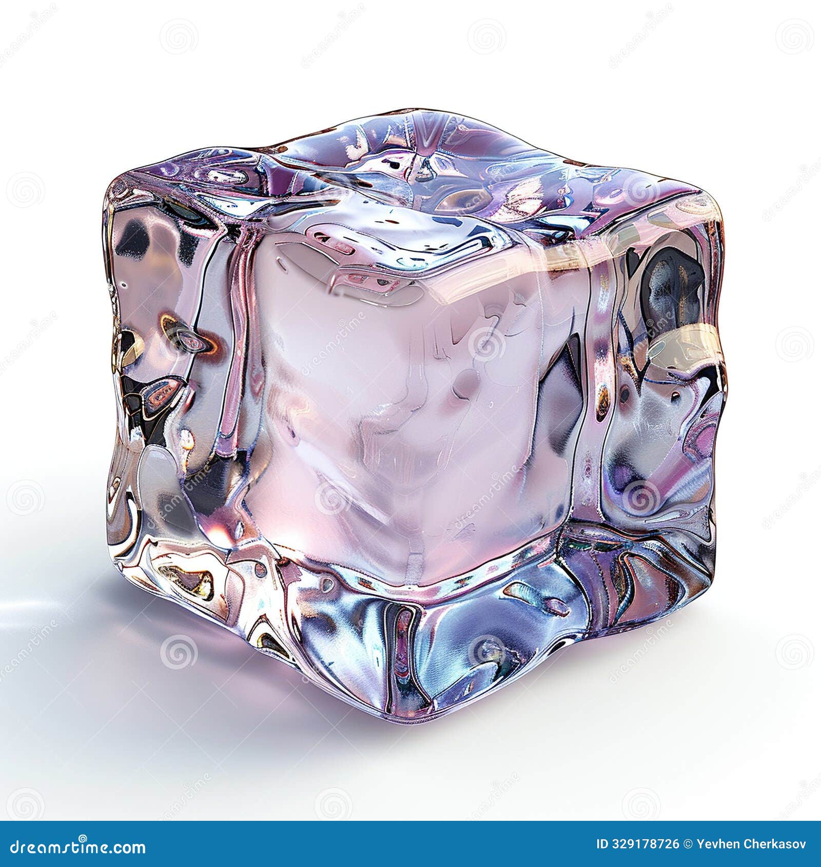 Ice Cube on White Background Stock Photo - Image of background, fresh ...