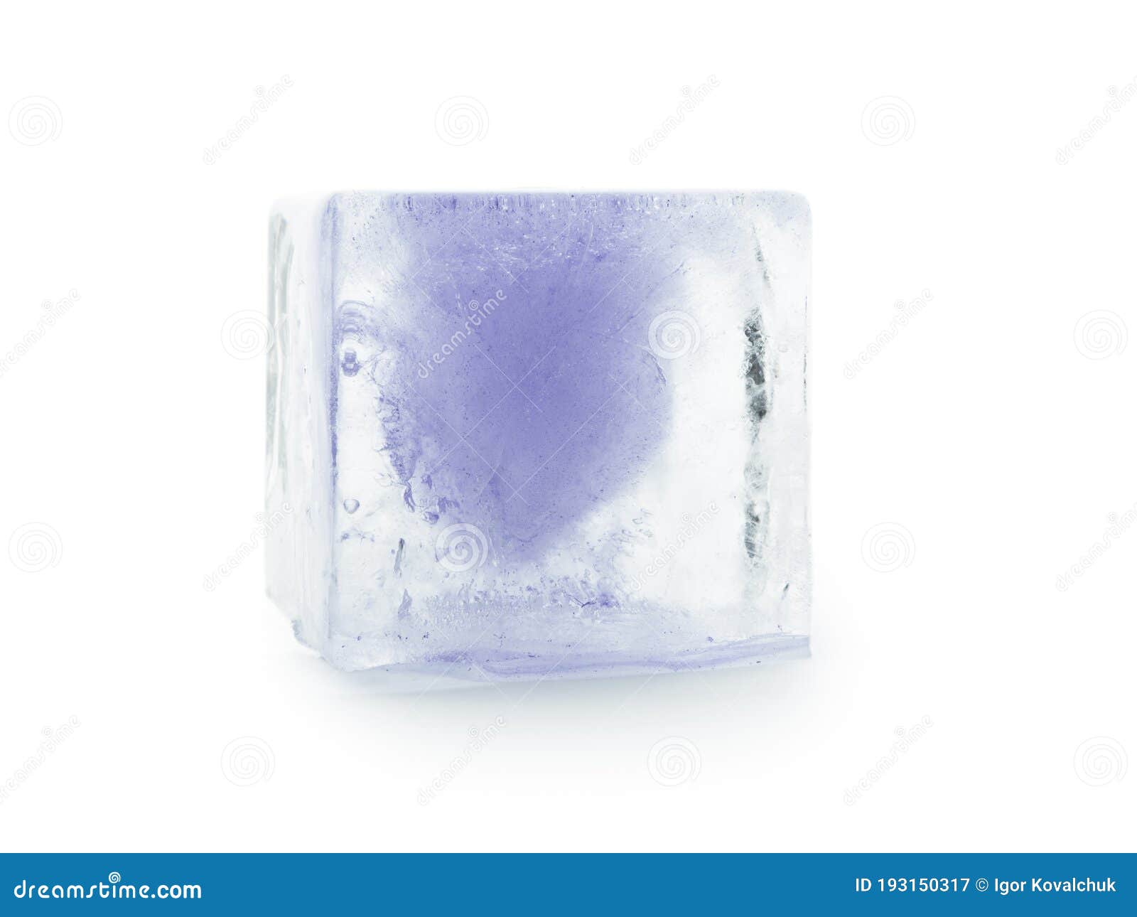 One ice qube isolated stock image. Image of cube, small - 193150317