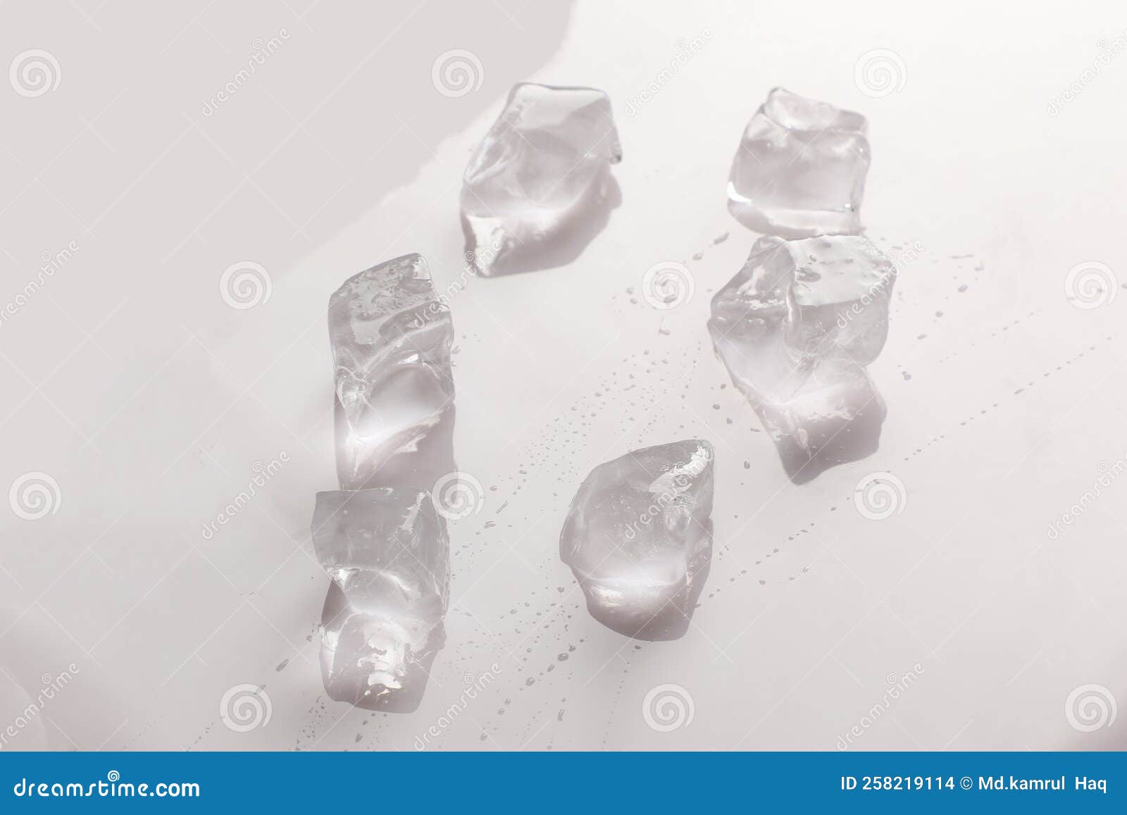 One Ice Qube Isolated Over White Background Stock Photo - Image of ...