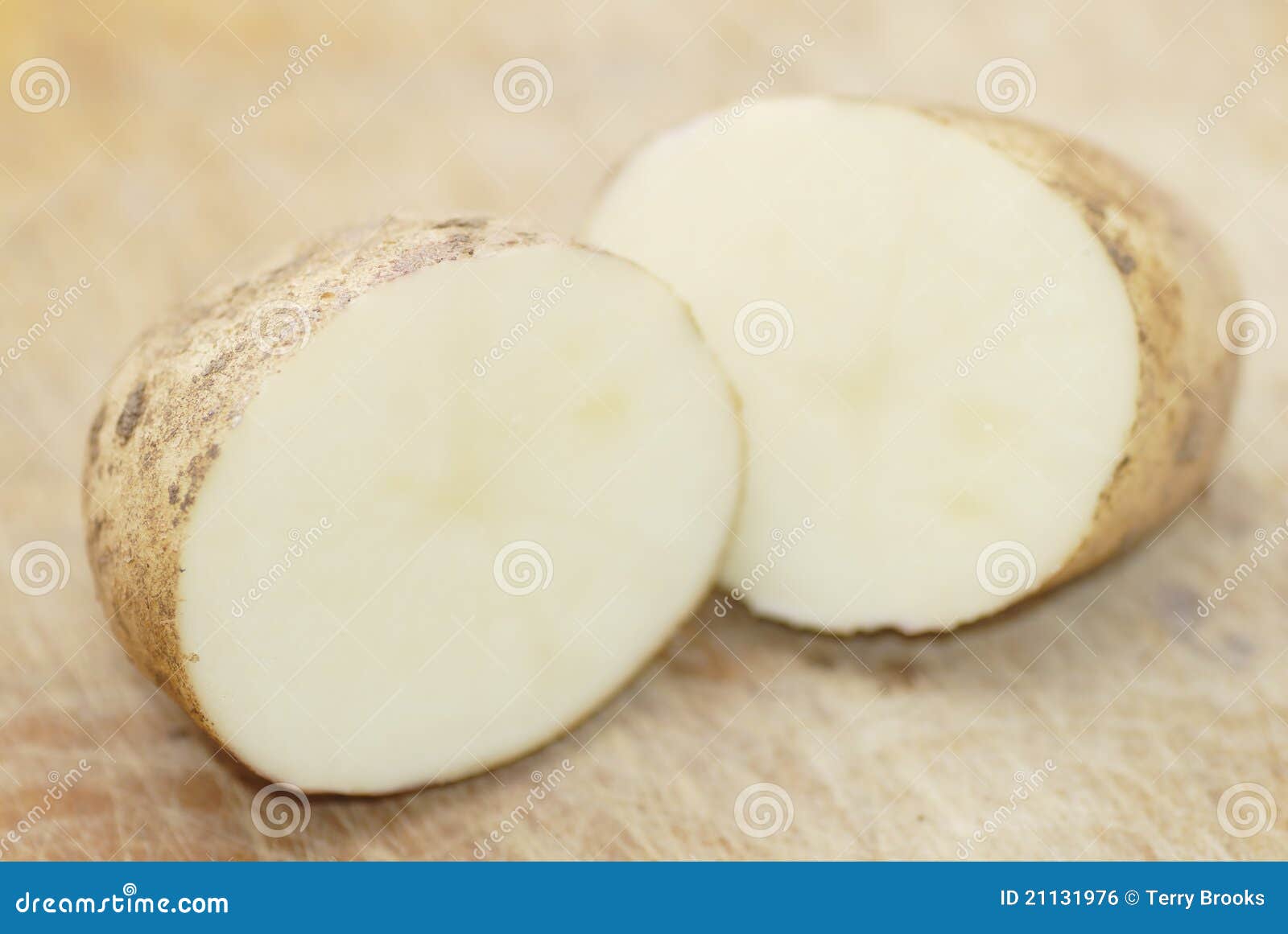 One Kestrel Potato Cut in Half. Stock Photo - Image of diet ...