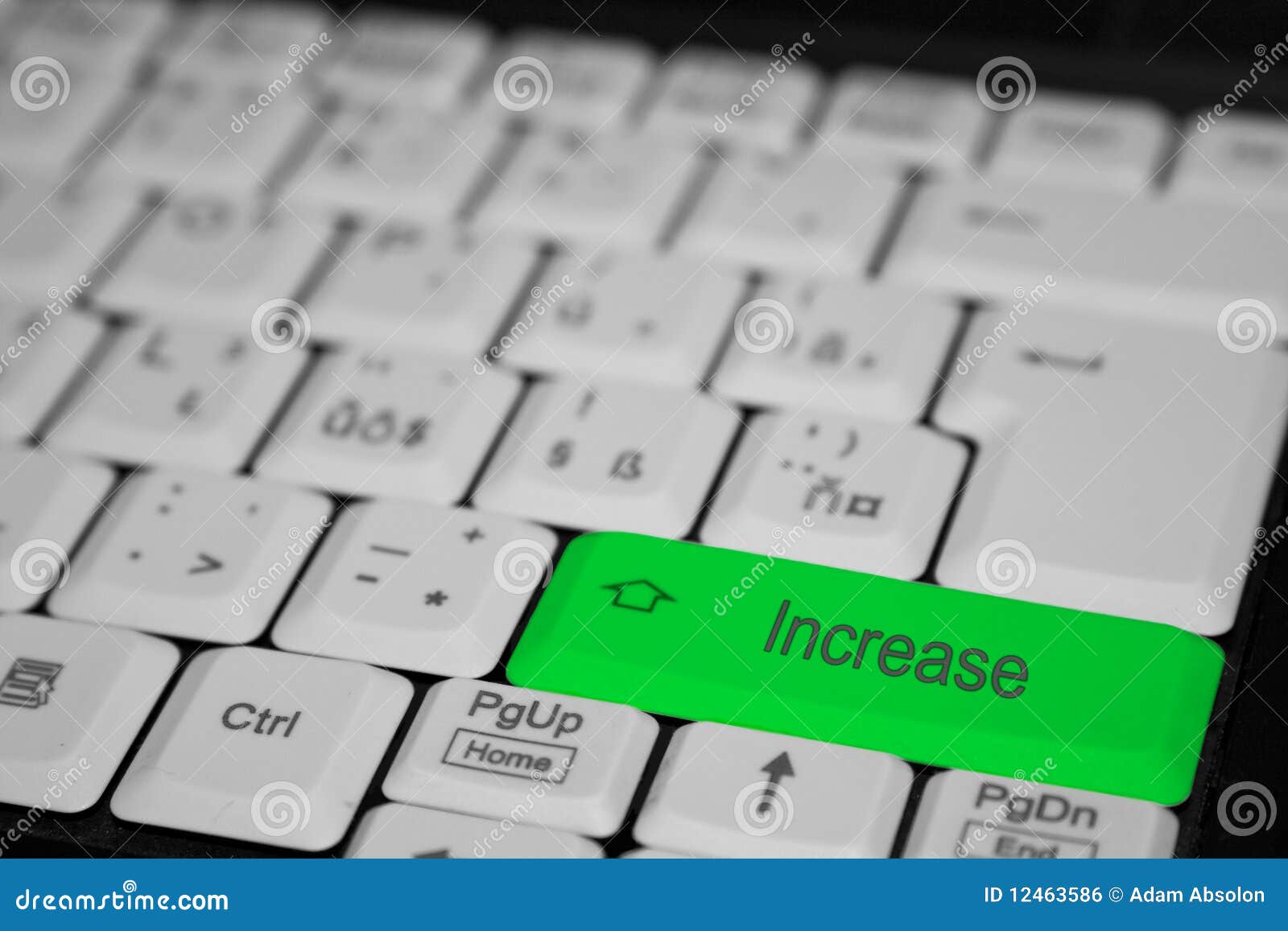 One key press increase stock photo. Image of business - 12463586