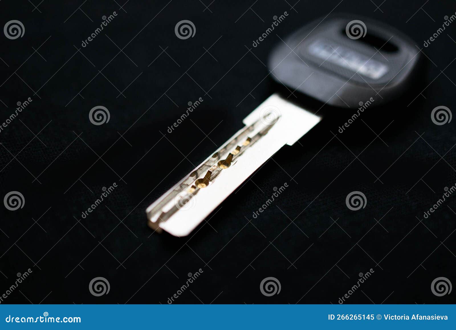 One Key To the Apartment on a Black Background.selective Focusing Stock ...