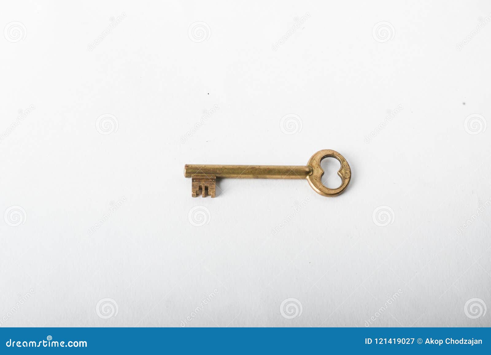 One key in white backround stock image. Image of blue - 121419027