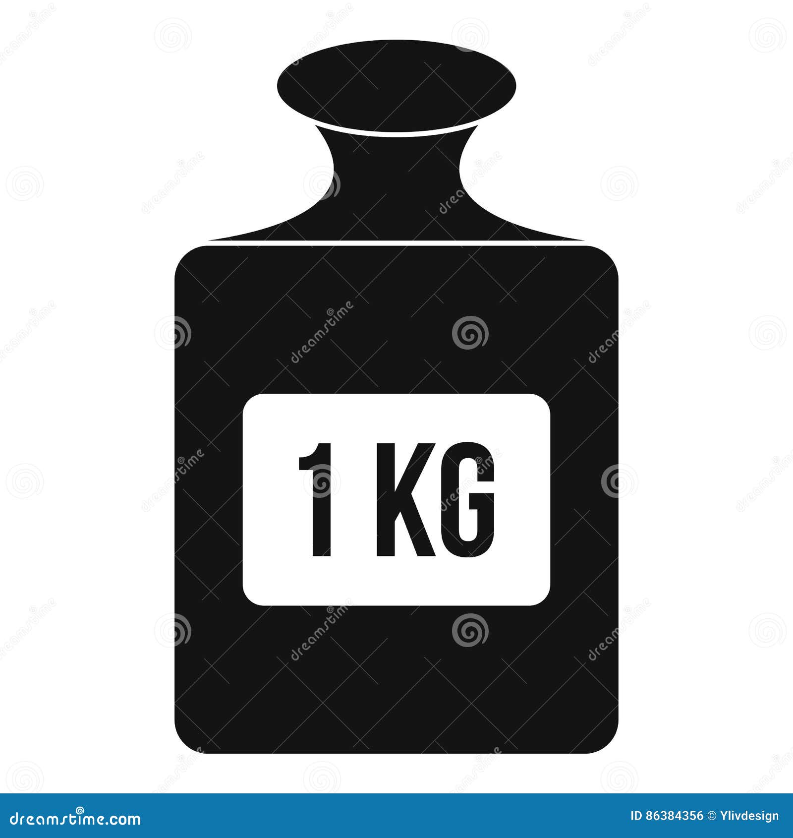 One Kilogram Weight Pattern, Simple Style Stock Vector - Illustration ...