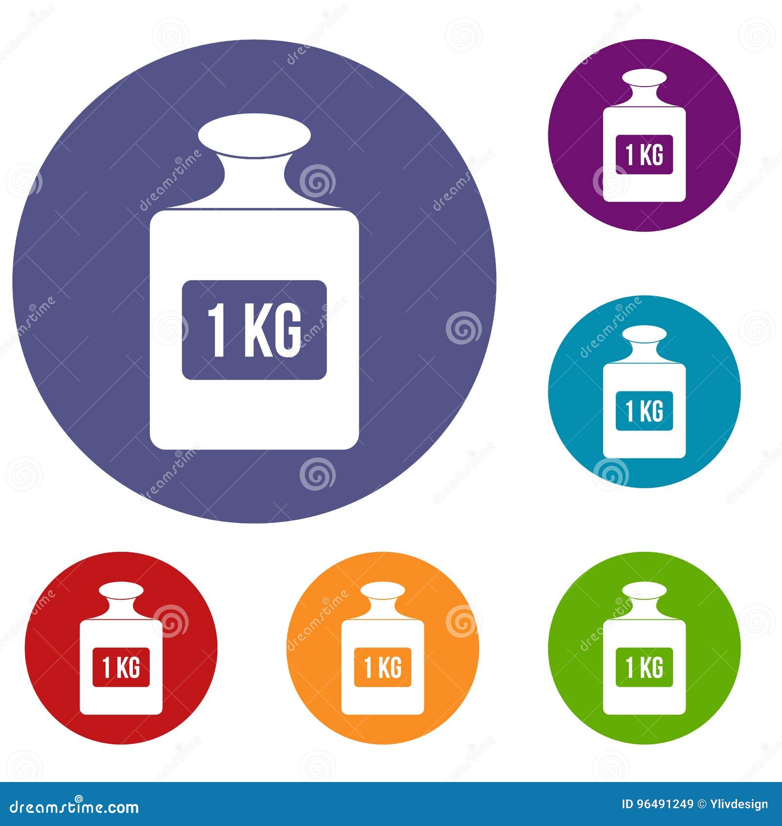 One Kilogram Weight Pattern, Simple Style Stock Vector - Illustration ...