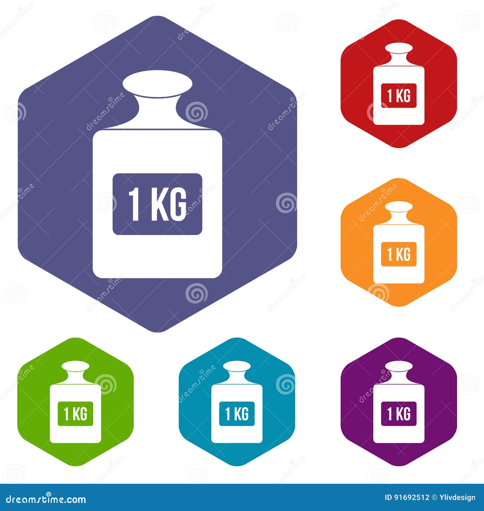 One Kilogram Weight Pattern, Simple Style Stock Vector - Illustration ...