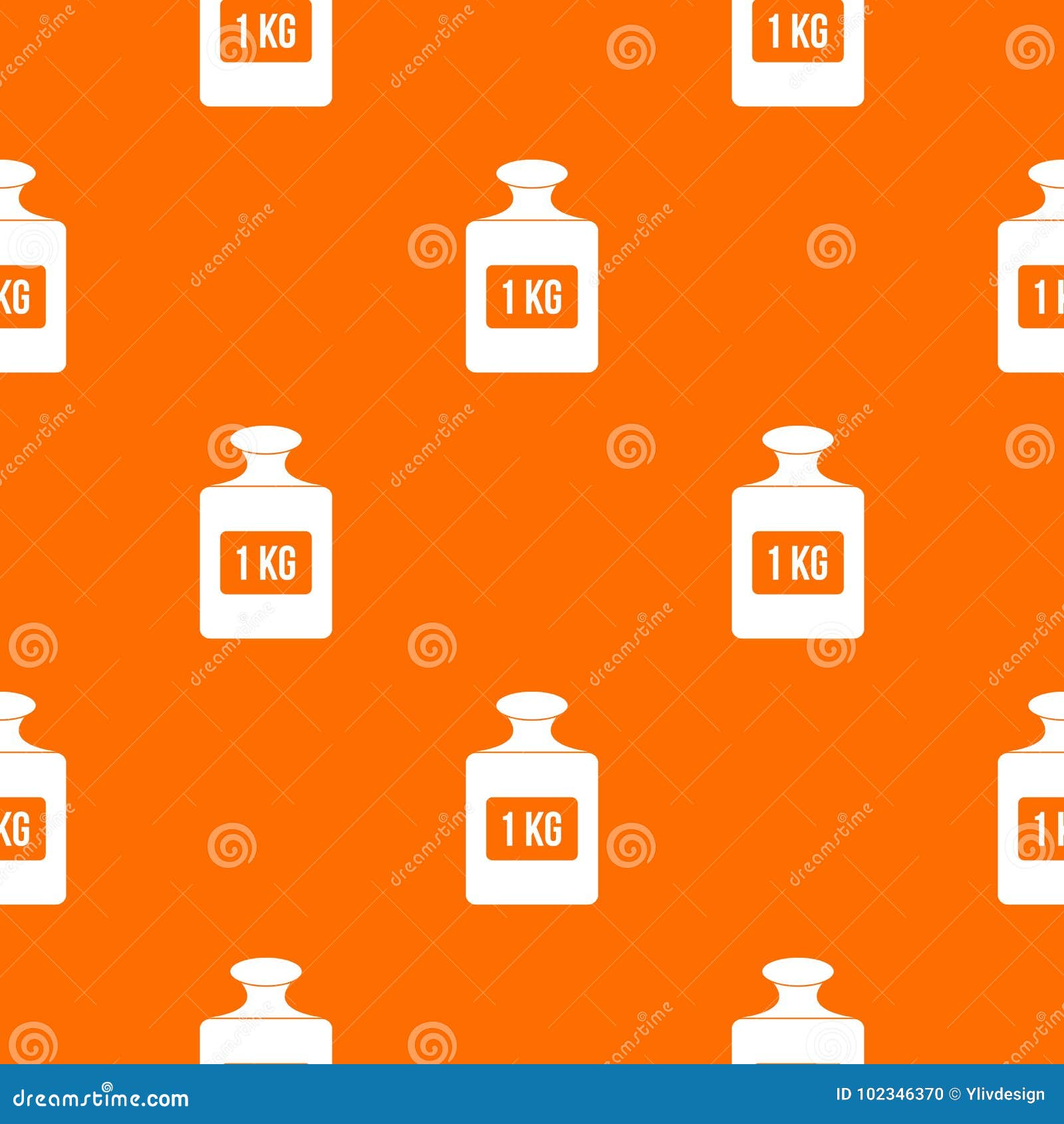 One Kilogram Weight Pattern, Simple Style Stock Vector - Illustration ...