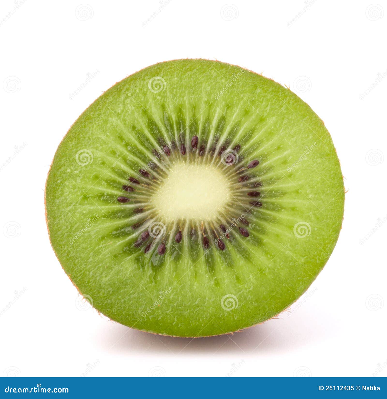 One kiwi fruit half stock image. Image of cantle, brown - 25112435