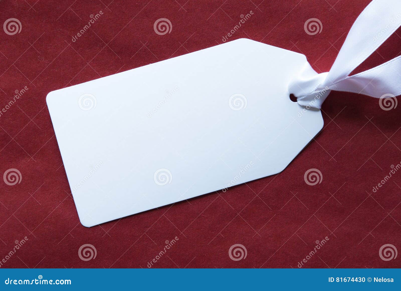 One Label on Red Background and Copy Space Stock Photo - Image of ...