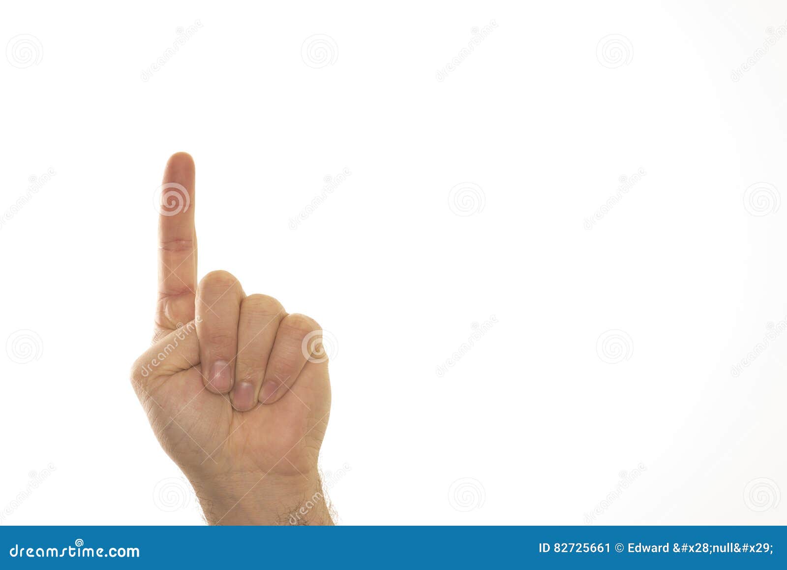 One - Landscape / Pointing Up Stock Image - Image of skin, showing ...