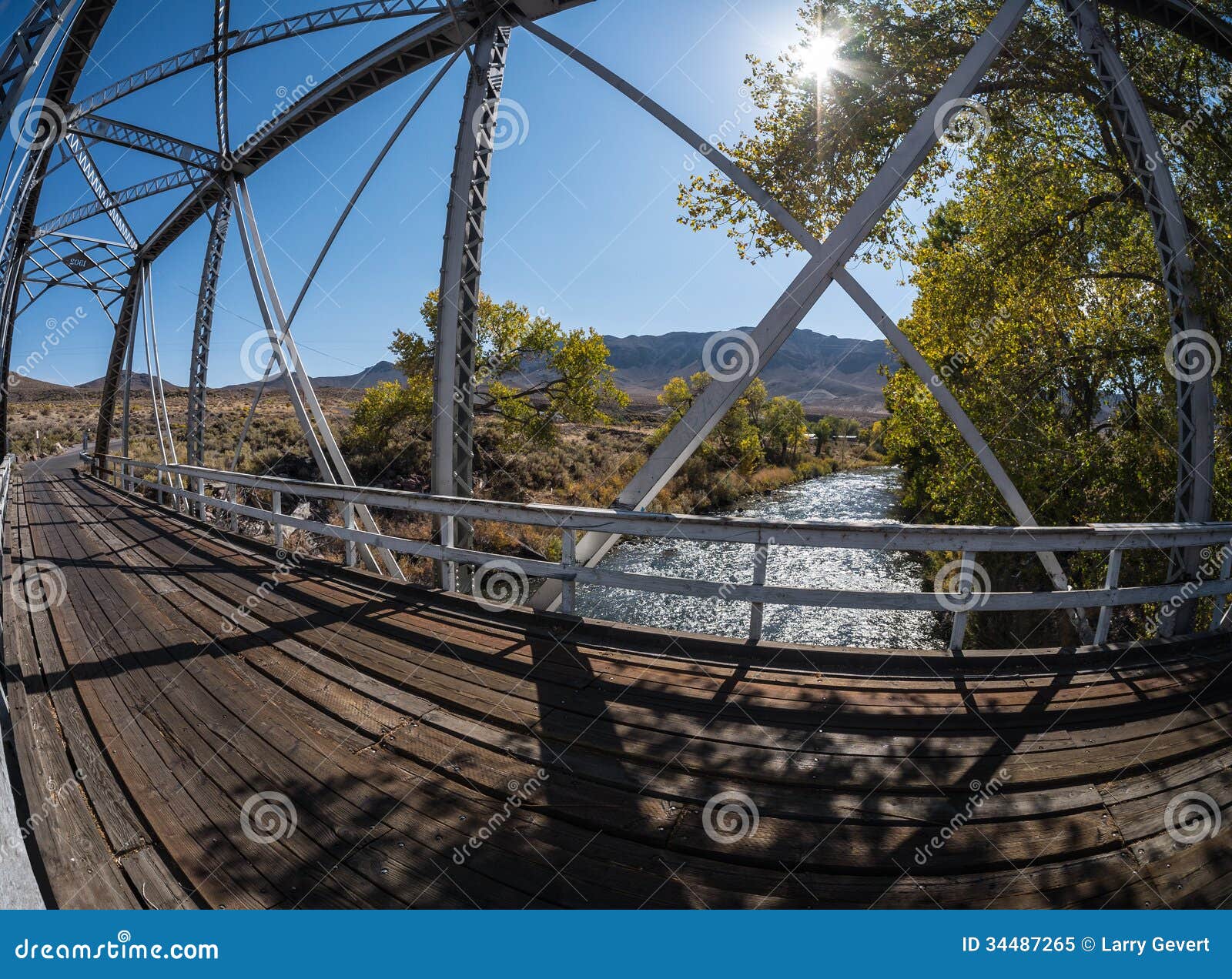 One Lane Bridge, Extreme Wide Angle Stock Image - Image of extreme ...