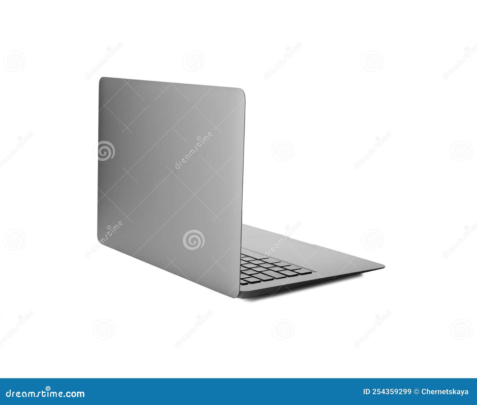 One Laptop Isolated on White. Modern Technology Stock Image - Image of ...