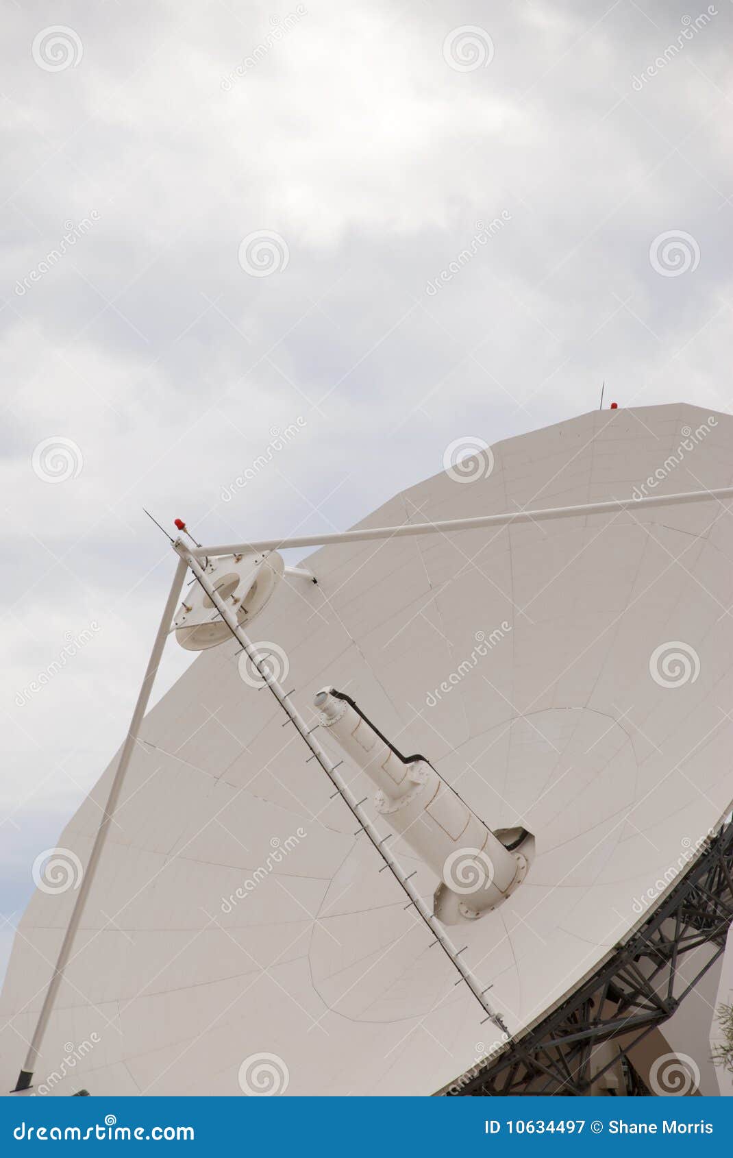 One Large Satellite Receiver Dish Stock Image - Image of communications ...
