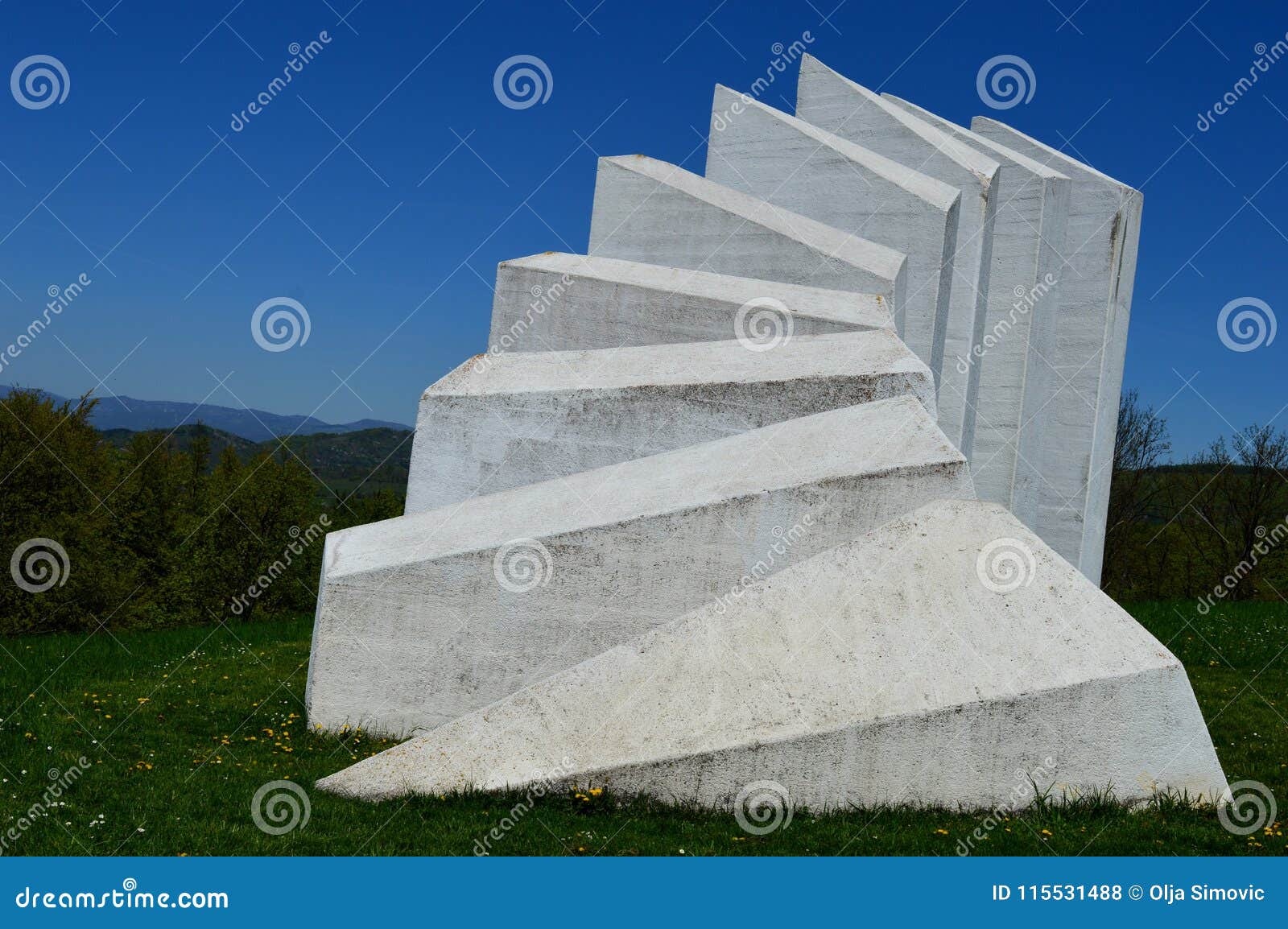 A large stone monument editorial stock photo. Image of hill - 115531488