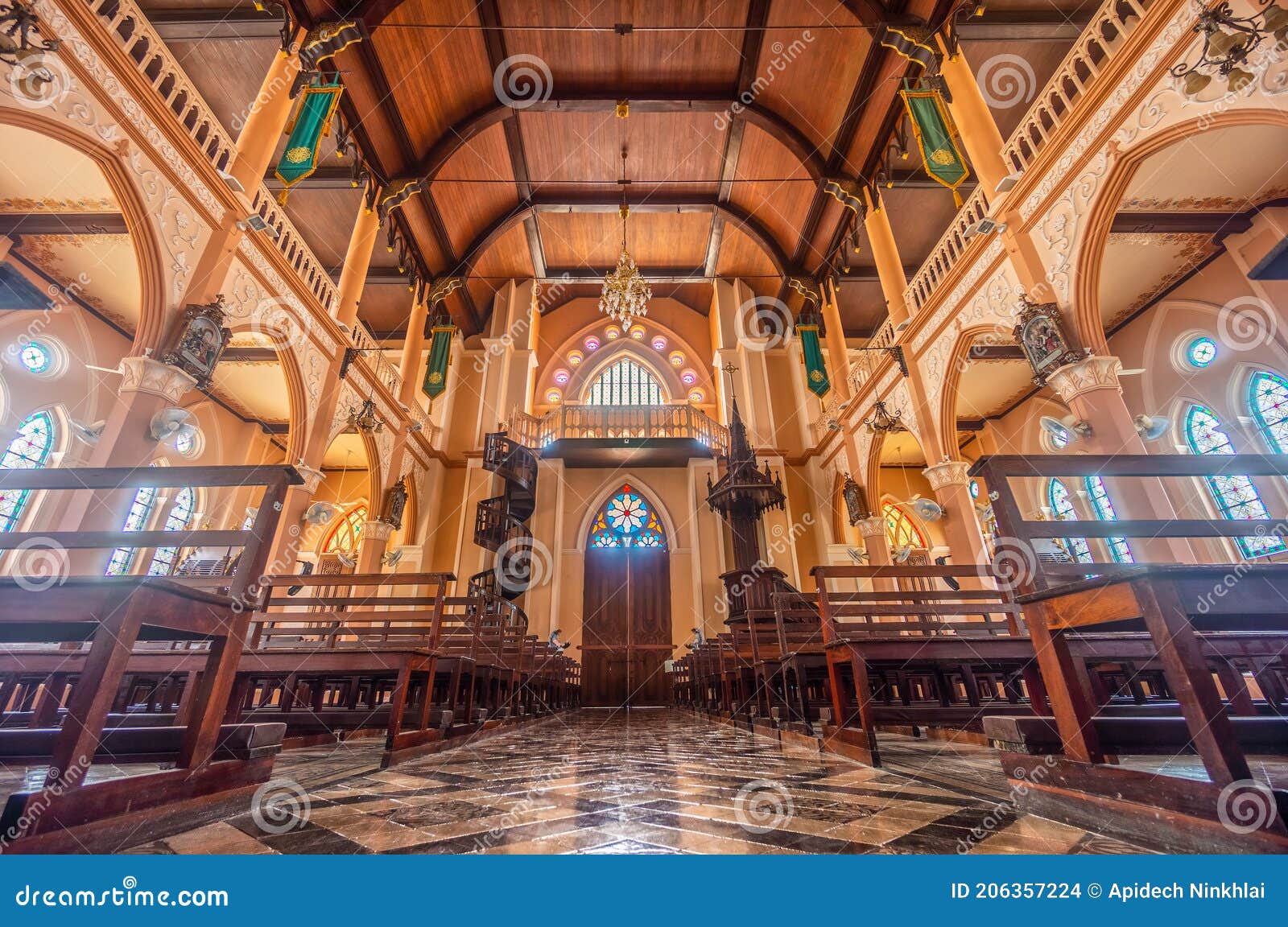 Internal Rear View of Cathedral of the Immaculate Conception. Editorial ...