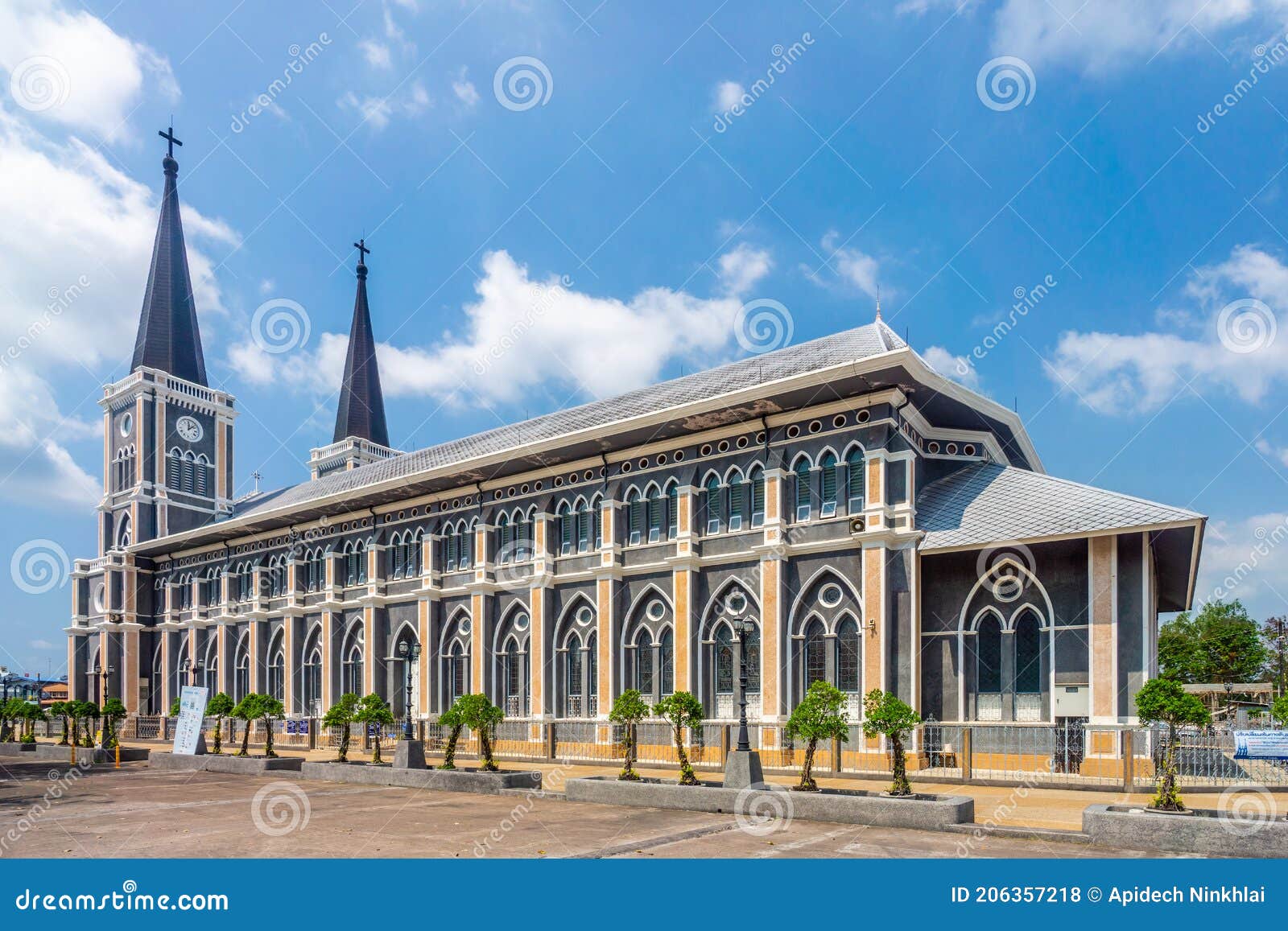 Side View of Cathedral of the Immaculate Conception. Stock Photo ...