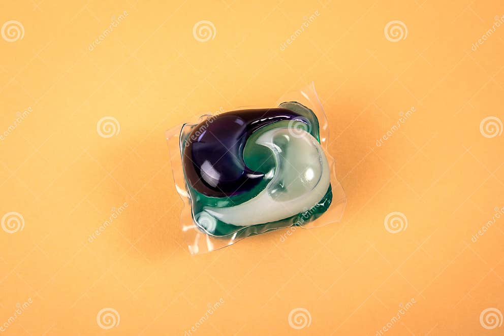 One Laundry Capsule on a Light Background Stock Image - Image of ...