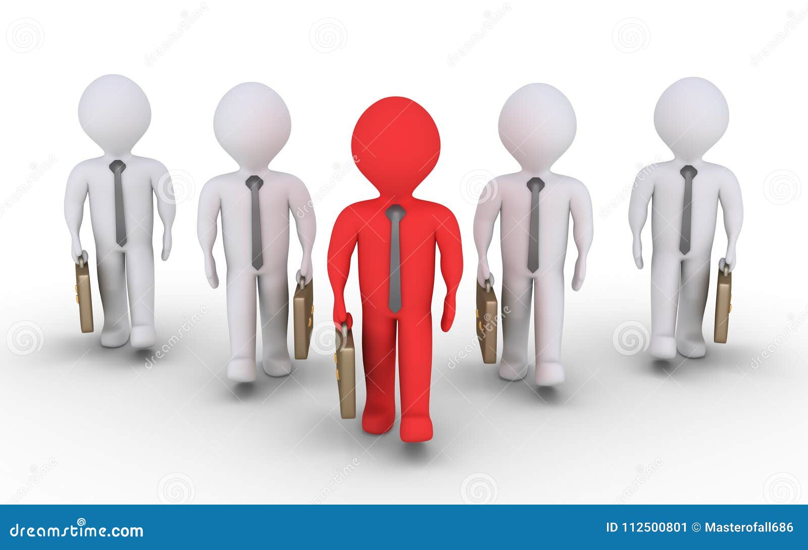One is Leader of Businessmen Stock Illustration - Illustration of ...