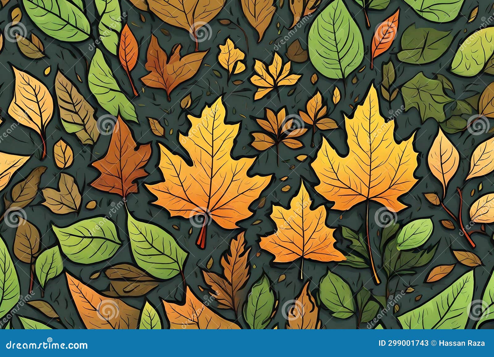 One Leaf Stands Out among the Others Stock Illustration - Illustration ...